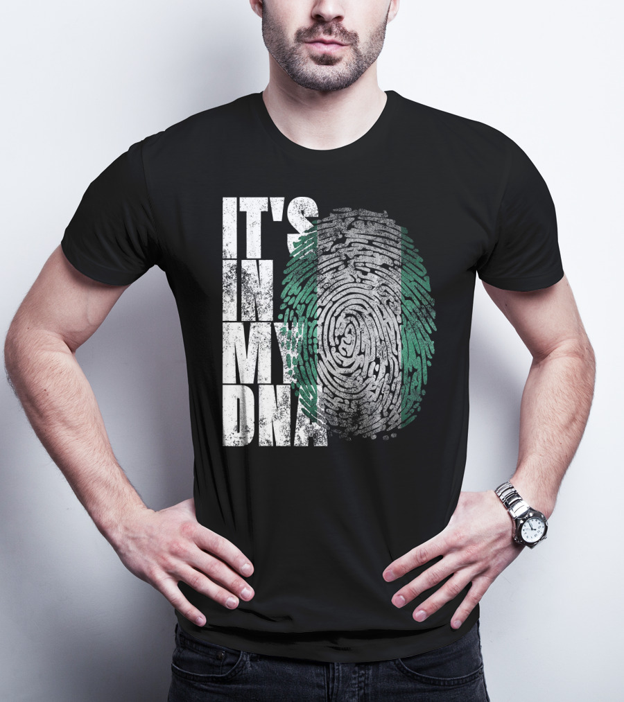 It's In My DNA Nigerian Heritage Fingerprint T-Shirt