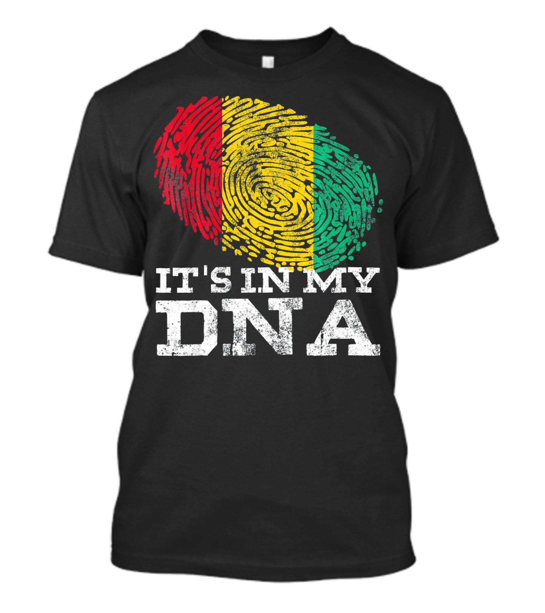 It's In My DNA Guinean Proud Afro Fingerprint Colors T-Shirt
