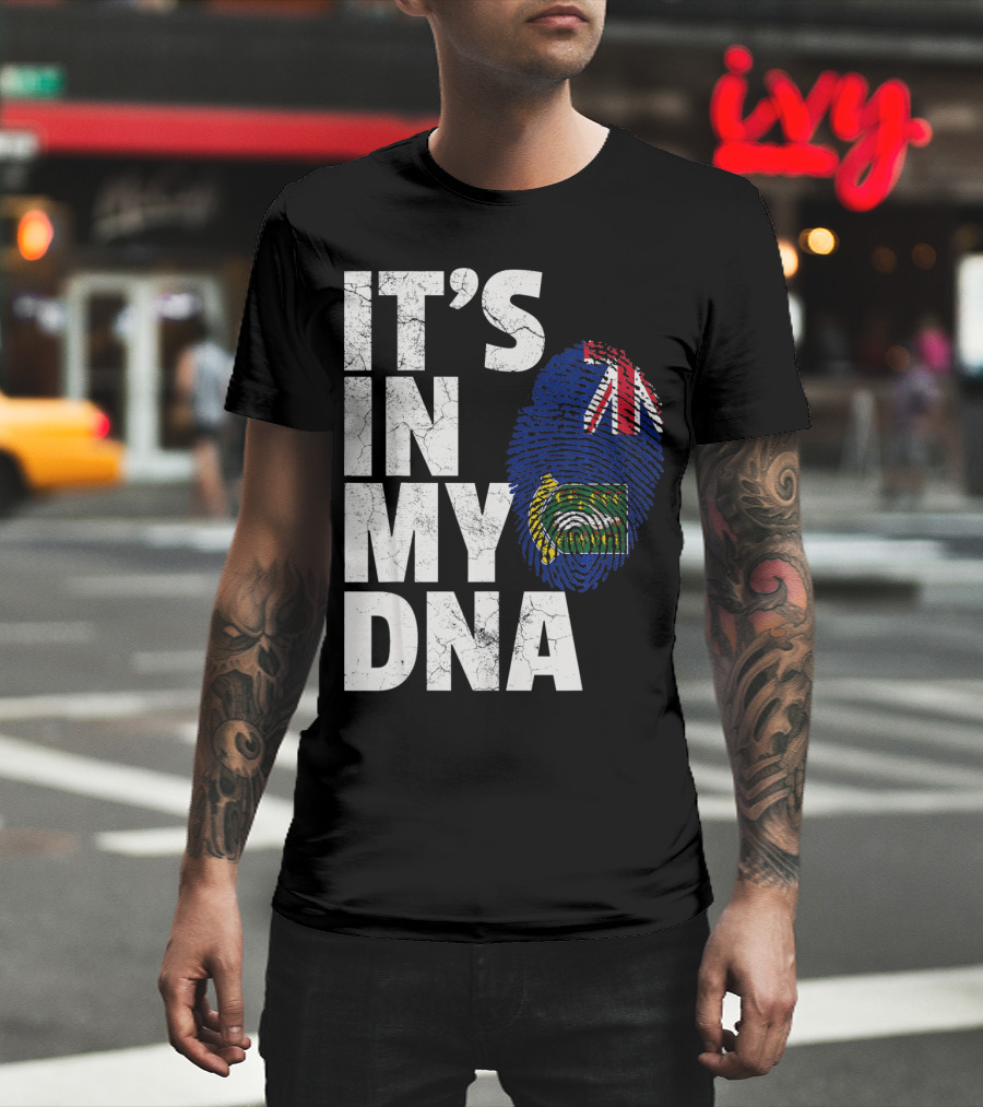 IT'S IN MY DNA British Virgin Islands Flag Fingerprint T-Shirt