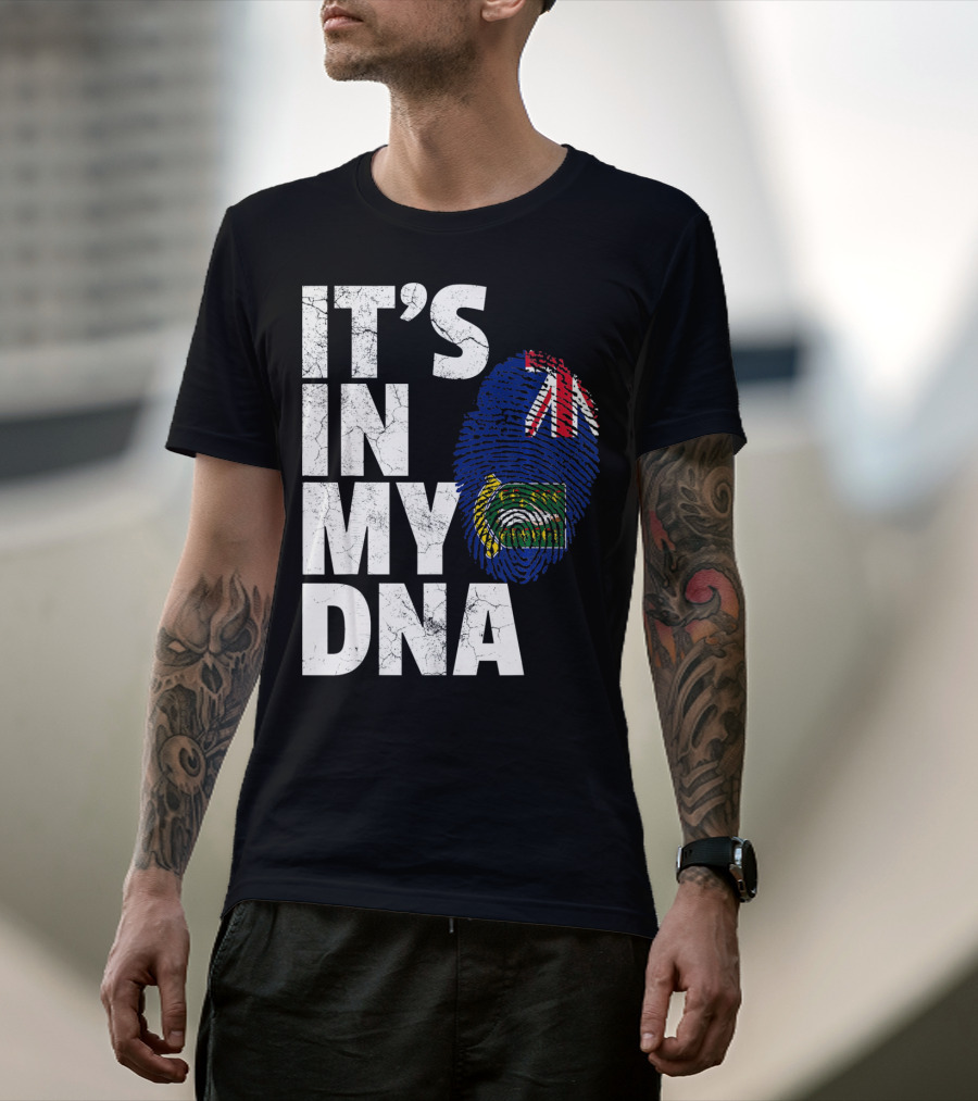 IT'S IN MY DNA British Virgin Islands Flag Fingerprint T-Shirt