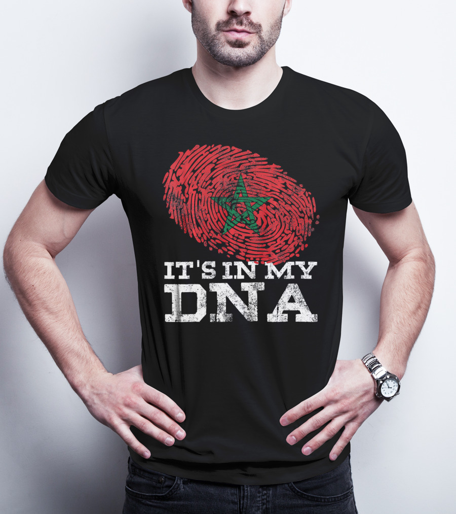 IT'S IN MY DNA Moroccan Moorish Fingerprint T-Shirt