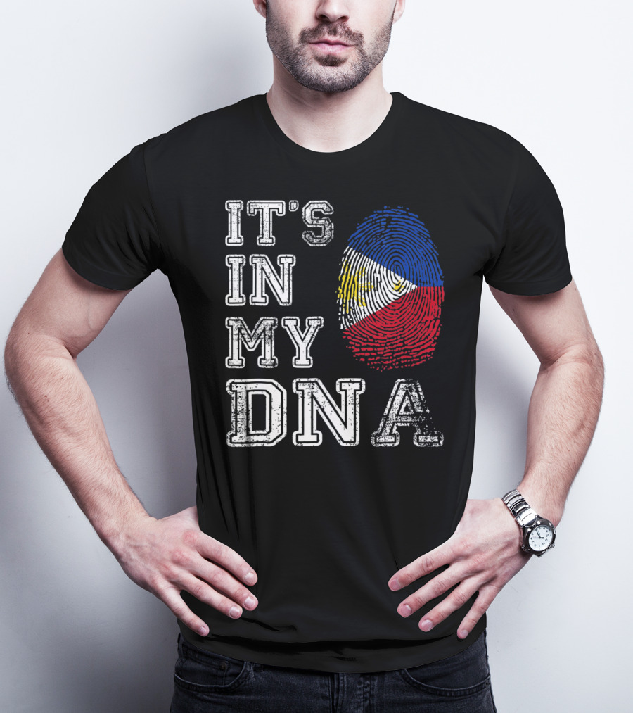 It's In My DNA Philippines Flag Fingerprint T-Shirt
