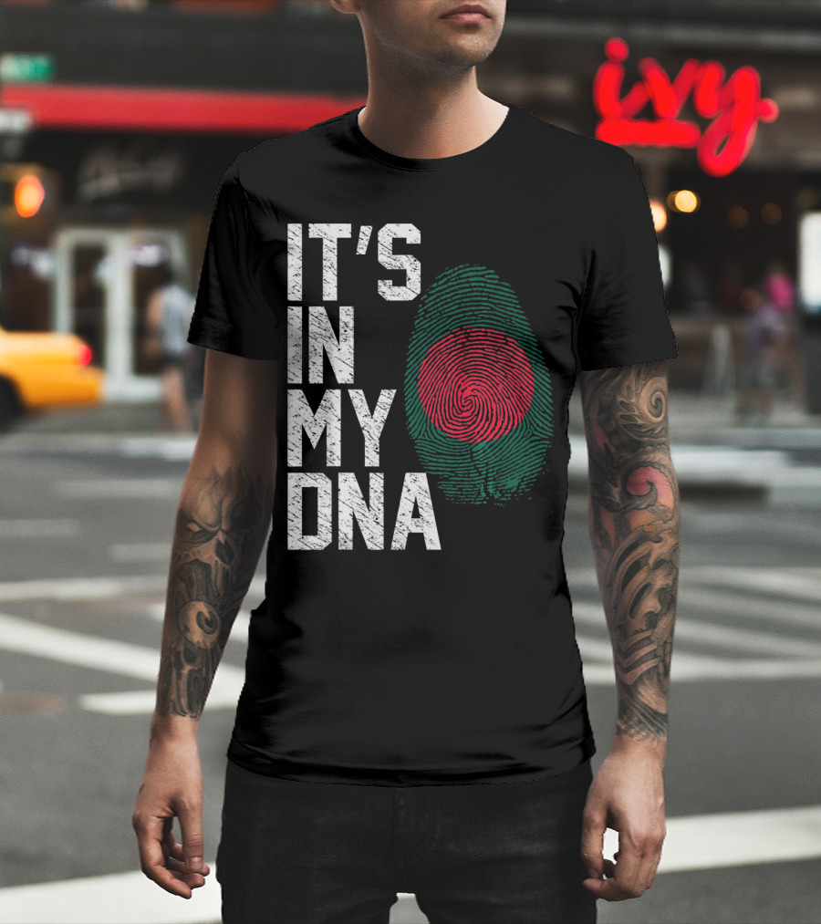 IT'S IN MY DNA Bangladesh Flag Fingerprint T-Shirt