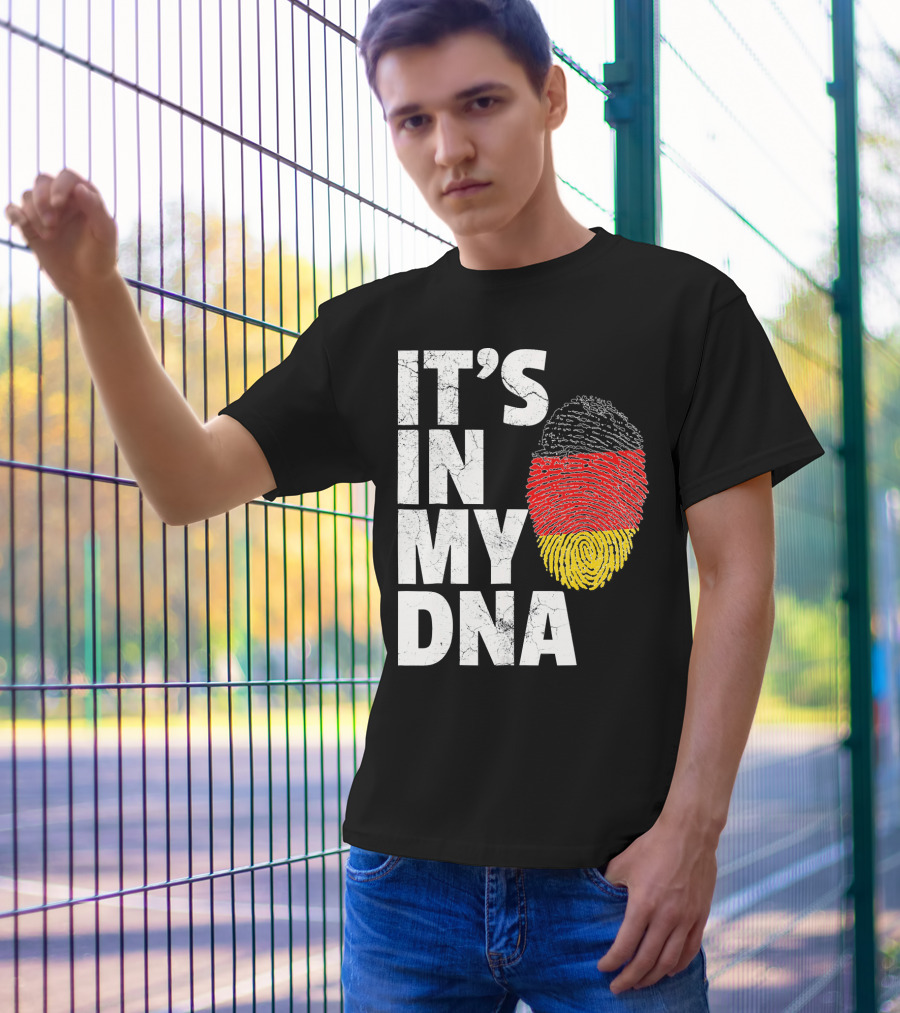 IT'S IN MY DNA German Flag Fingerprint Germany T-Shirt