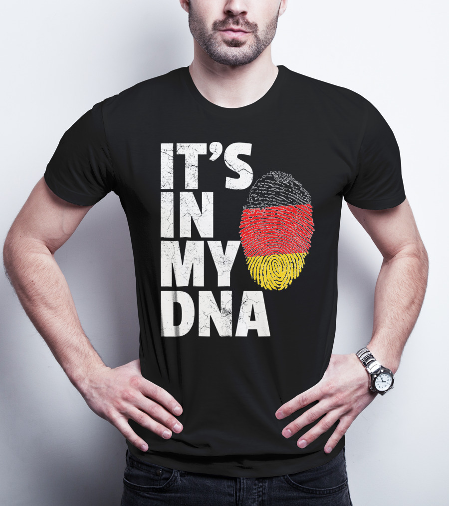 IT'S IN MY DNA German Flag Fingerprint Germany T-Shirt