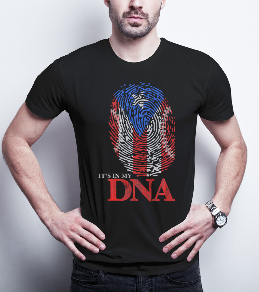 It's In My DNA Puerto Rico Baseball Boricua Flag T-Shirt