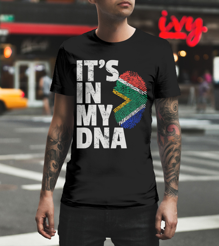 SOUTH AFRICA FLAG FINGERPRINT IT'S IN MY DNA T-Shirt