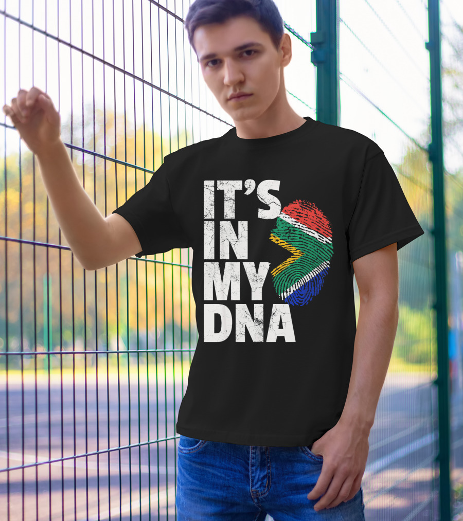 SOUTH AFRICA FLAG FINGERPRINT IT'S IN MY DNA T-Shirt