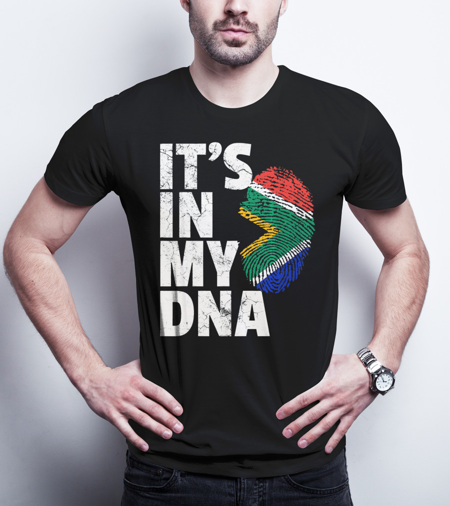 SOUTH AFRICA FLAG FINGERPRINT IT'S IN MY DNA T-Shirt