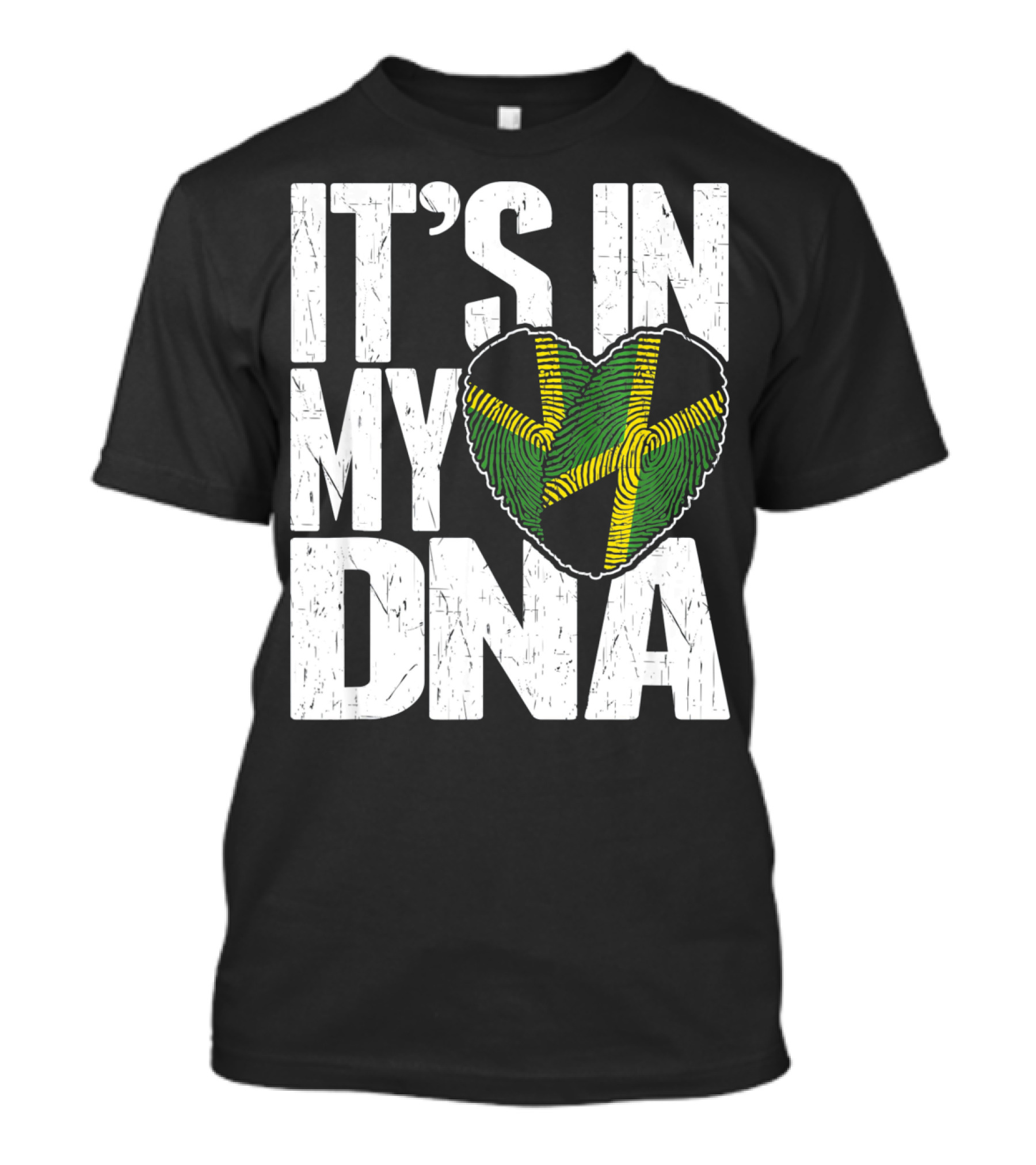 IT'S IN MY DNA Jamaican Flag Heart T-Shirt