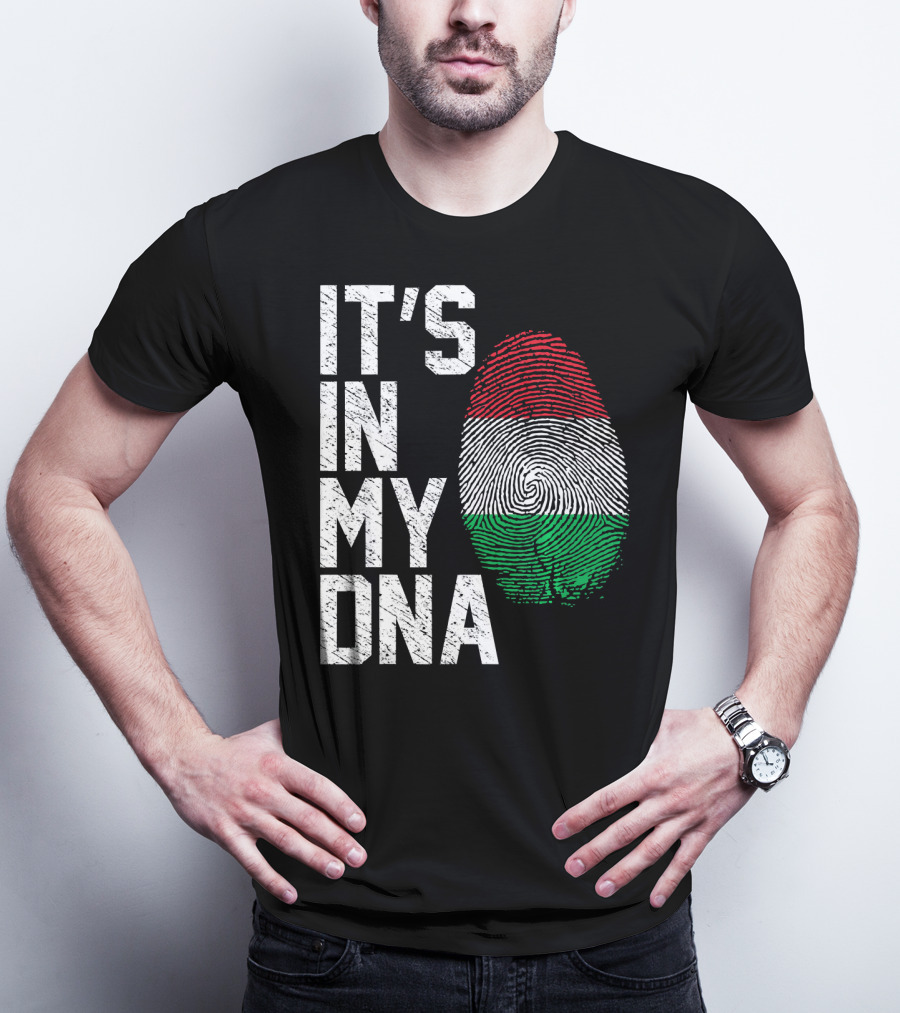 It's In My DNA Italian Italy Flag Fingerprint T-Shirt