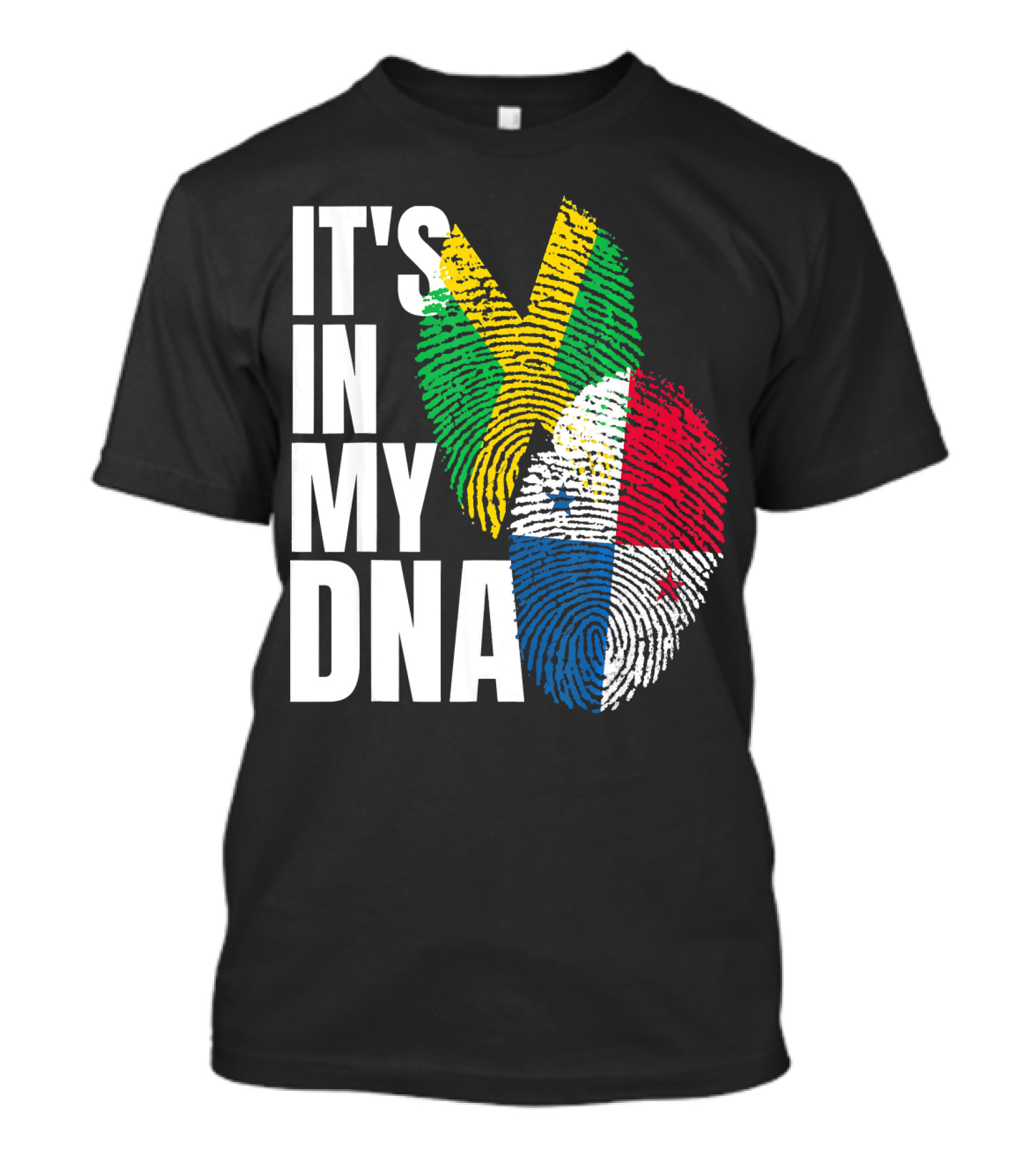 Panamanian And Jamaican Mix It's In My DNA Flag Her T-Shirt