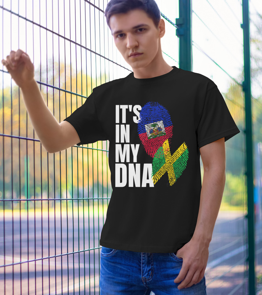 Jamaican Haitian Mix It's In My DNA Flag Heritage T-Shirt