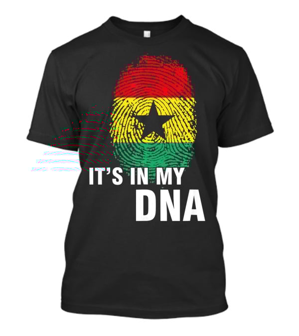 Ghanaian Flag Fingerprint It's In My DNA T-Shirt