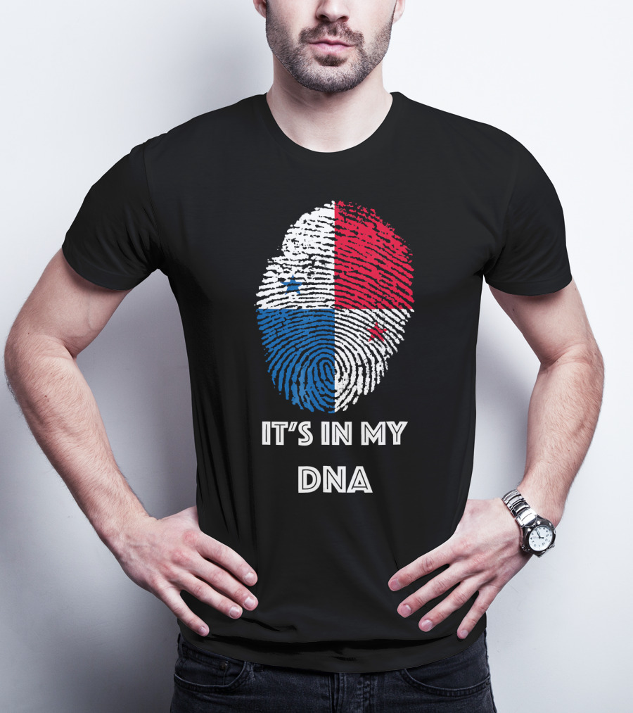 Panama Flag Fingerprint It's In My DNA T-Shirt