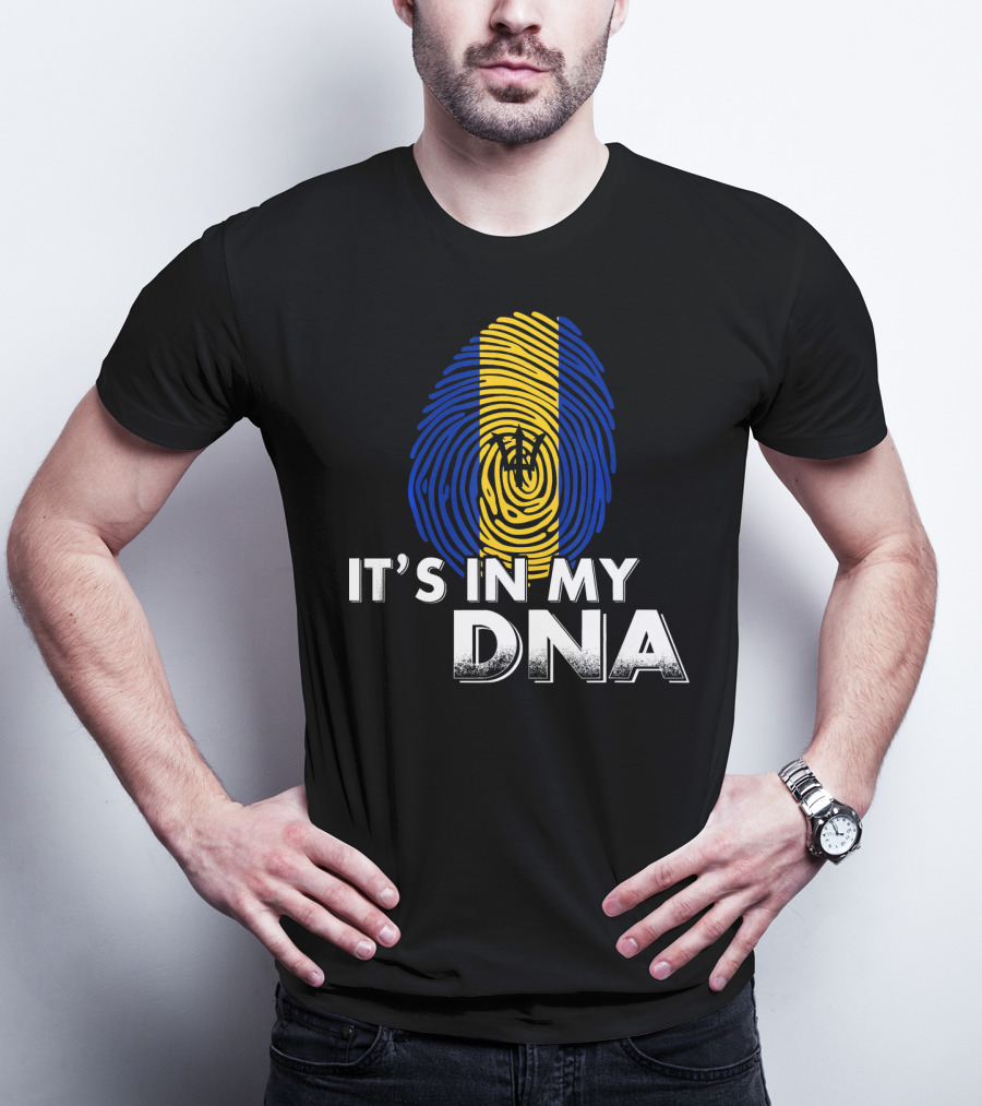 Barbados It's In My DNA Fingerprint Flag T-Shirt