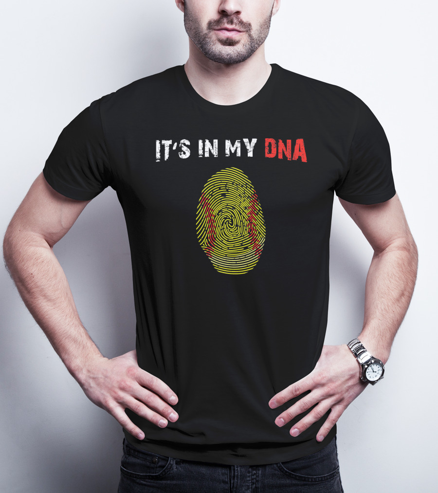 It's In My DNA Fingerprint Softball Girls Team T-Shirt