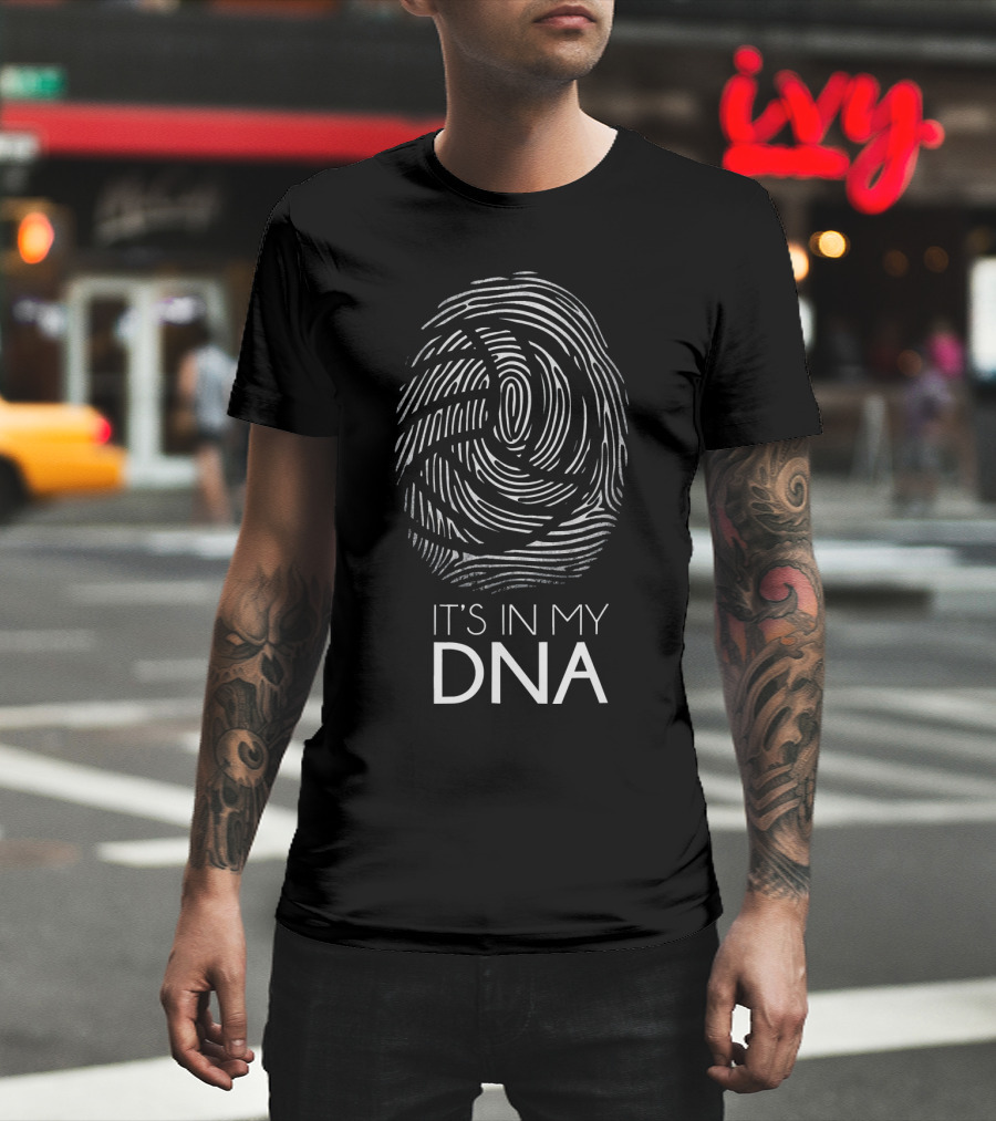 It's In My DNA Volleyball Fingerprint T-Shirt