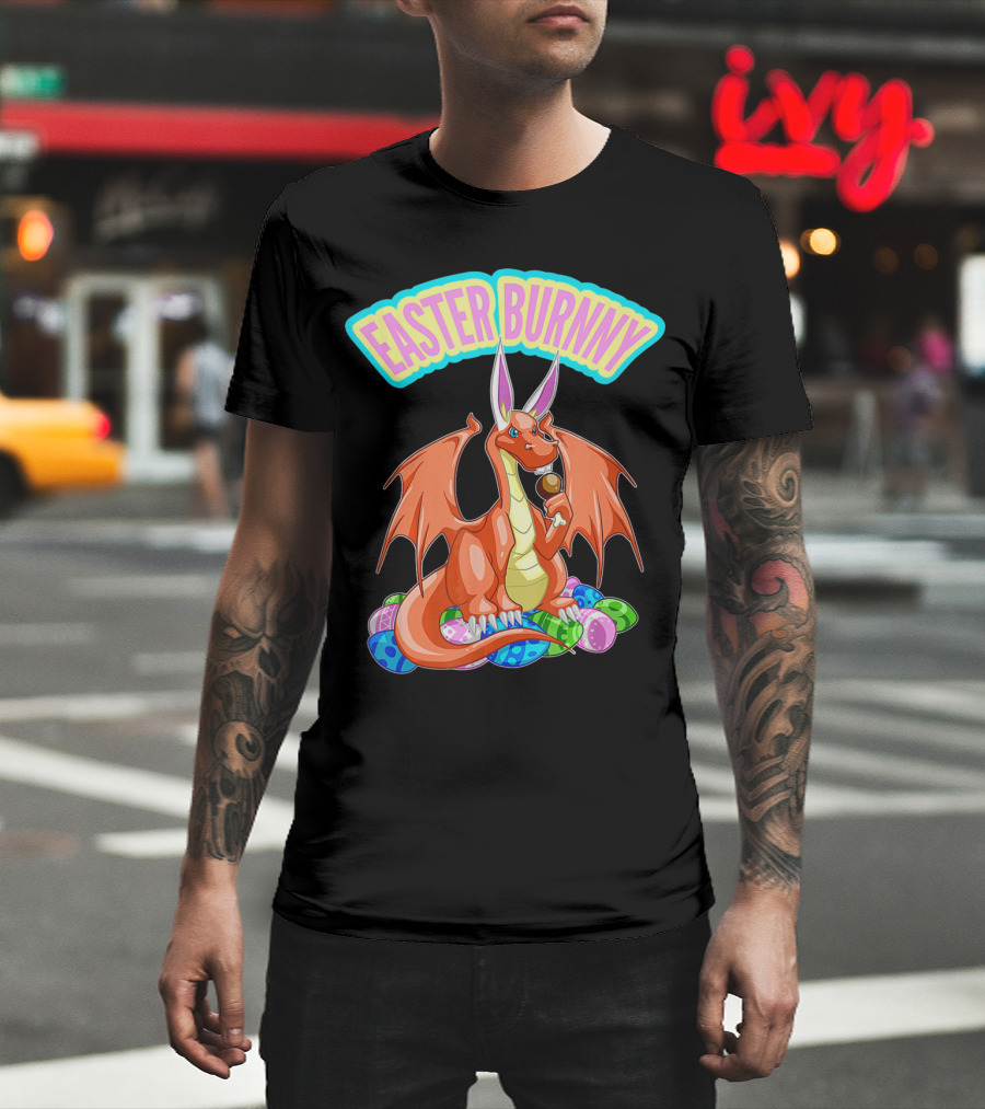 Easter Burnny Dragon With Eggs And Candy T-Shirt