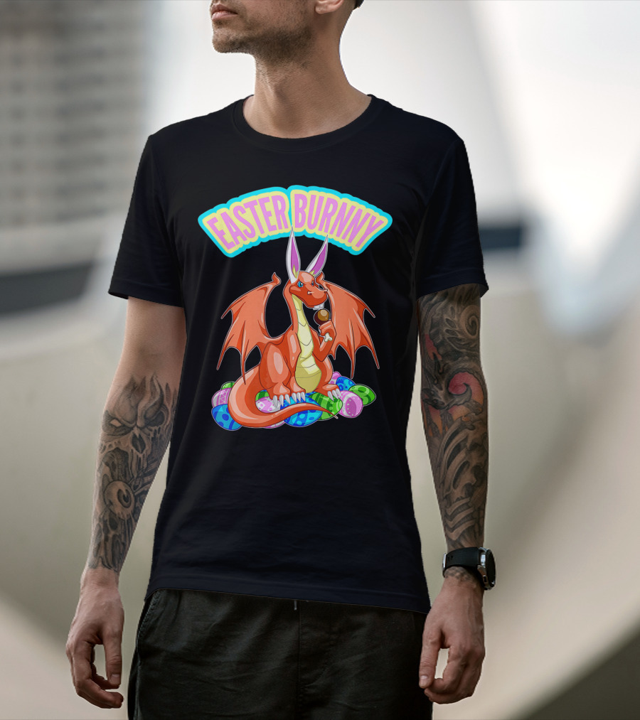 Easter Burnny Dragon With Eggs And Candy T-Shirt