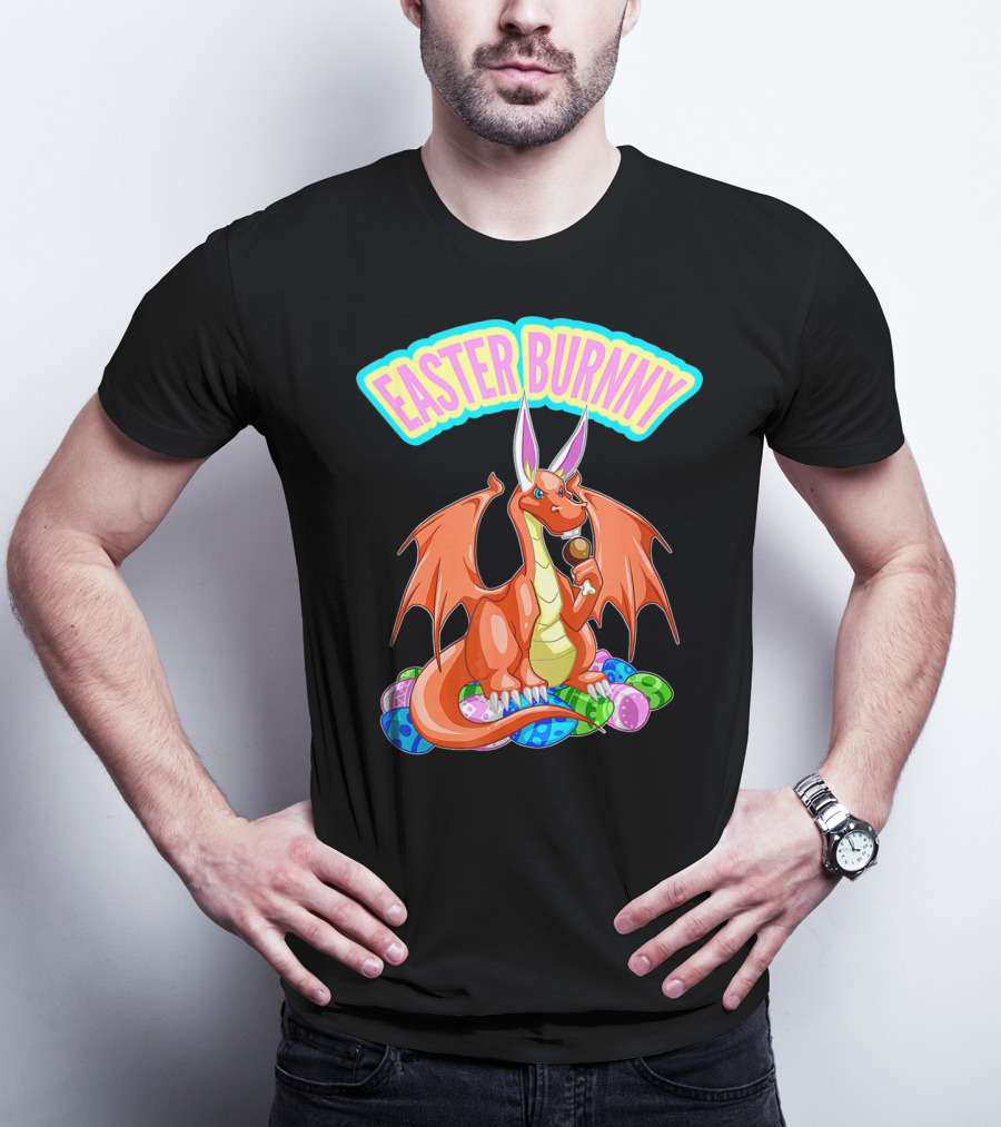 Easter Burnny Dragon With Eggs And Candy T-Shirt