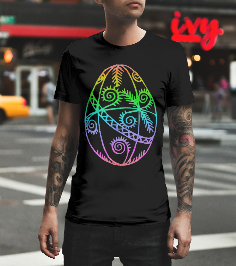 Easter Egg Rainbow Color Spiral T-Shirt