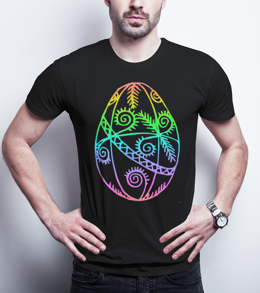 Easter Egg Rainbow Color Spiral T-Shirt