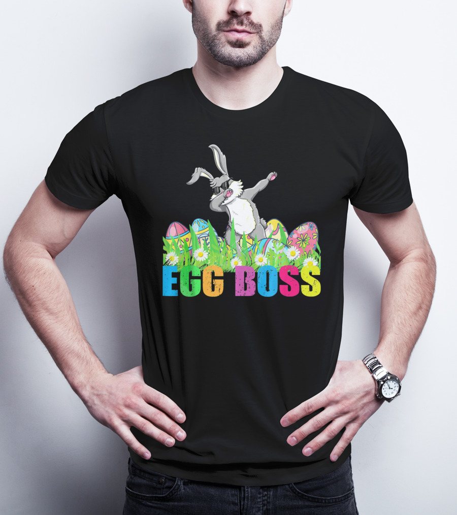 Egg Boss Dabbing Easter Bunny T-Shirt