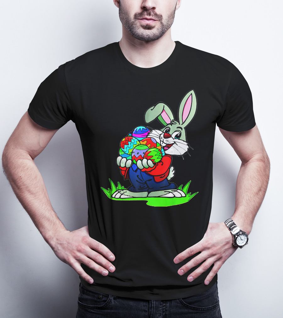 Easter Bunny With Colorful Eggs T-Shirt