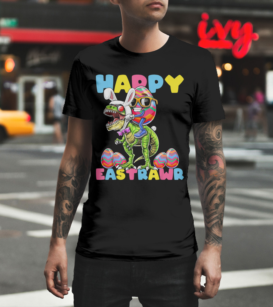 Happy Eastrawr Bunny Dinosaur Egg Rabbit T-Shirt