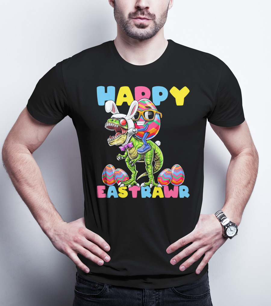 Happy Eastrawr Bunny Dinosaur Egg Rabbit T-Shirt