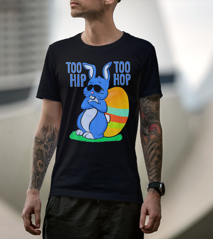 Too Hip Too Hop Easter Bunny Egg Girls Kids T-Shirt