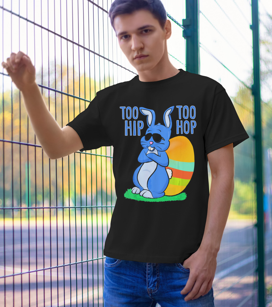 Too Hip Too Hop Easter Bunny Egg Girls Kids T-Shirt