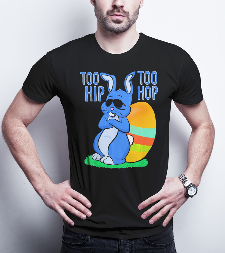 Too Hip Too Hop Easter Bunny Egg Girls Kids T-Shirt