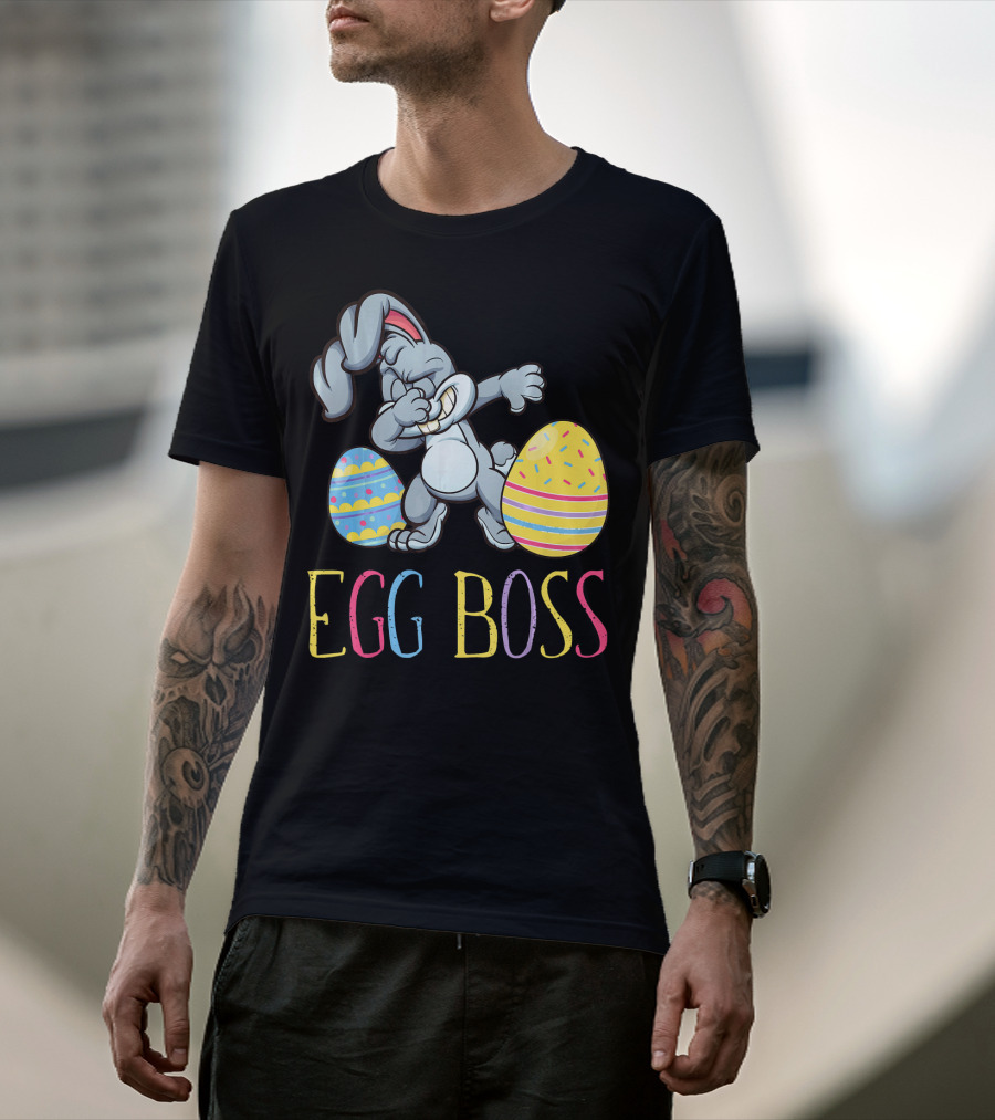 Dabbing Bunny Egg Boss Easter Fun T-Shirt