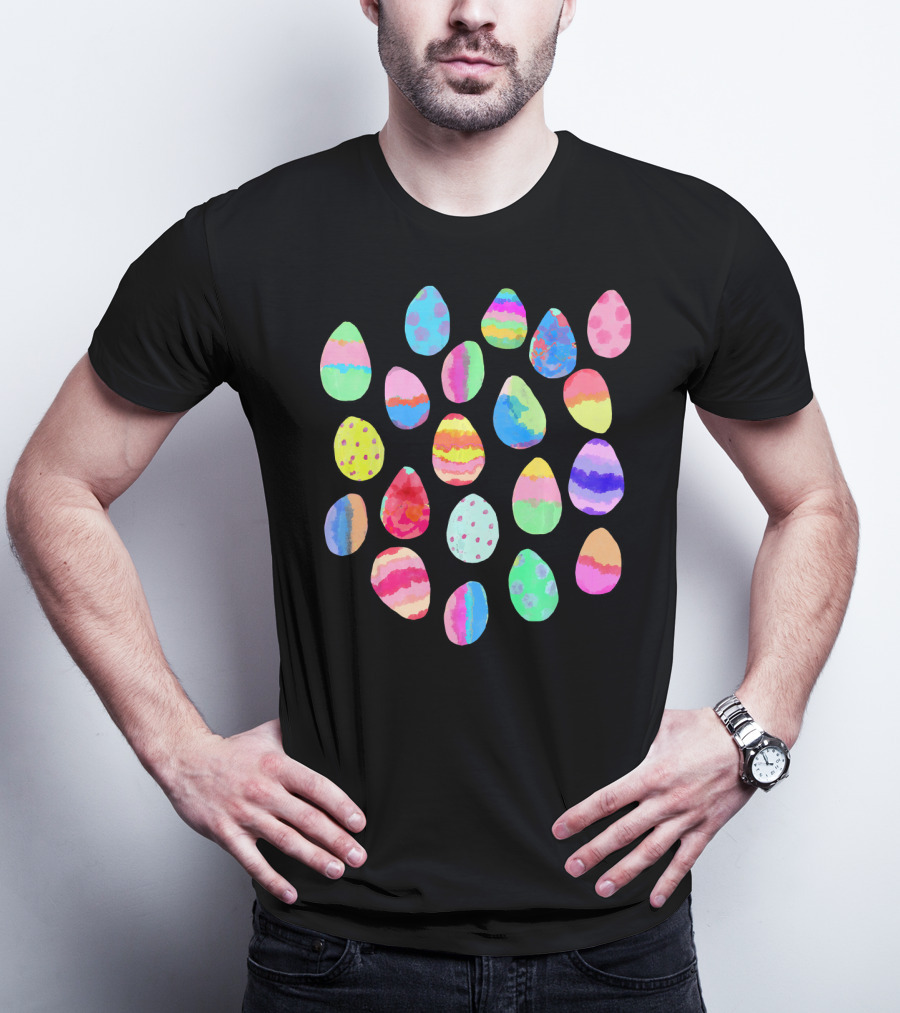 Colorful Painted Easter Egg Patterns Collection T-Shirt