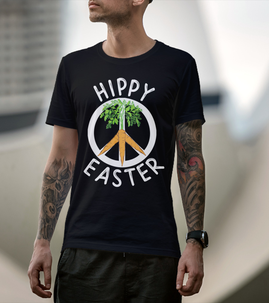 Hippy Easter Peace Carrot Boho T-Shirt