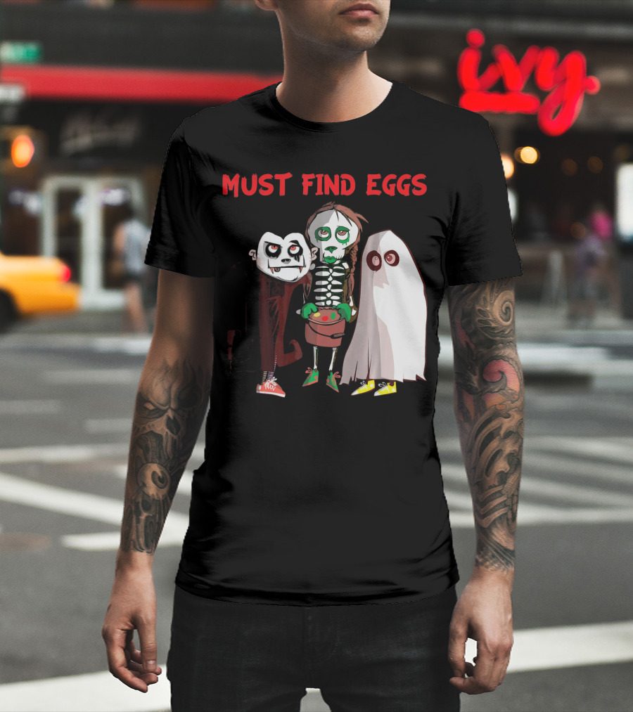 Must Find Eggs Funny Zombies Searching For Easter T-Shirt