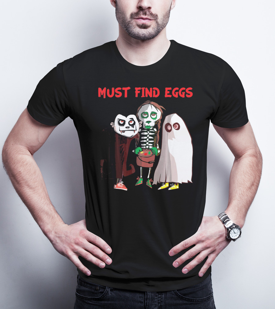 Must Find Eggs Funny Zombies Searching For Easter T-Shirt