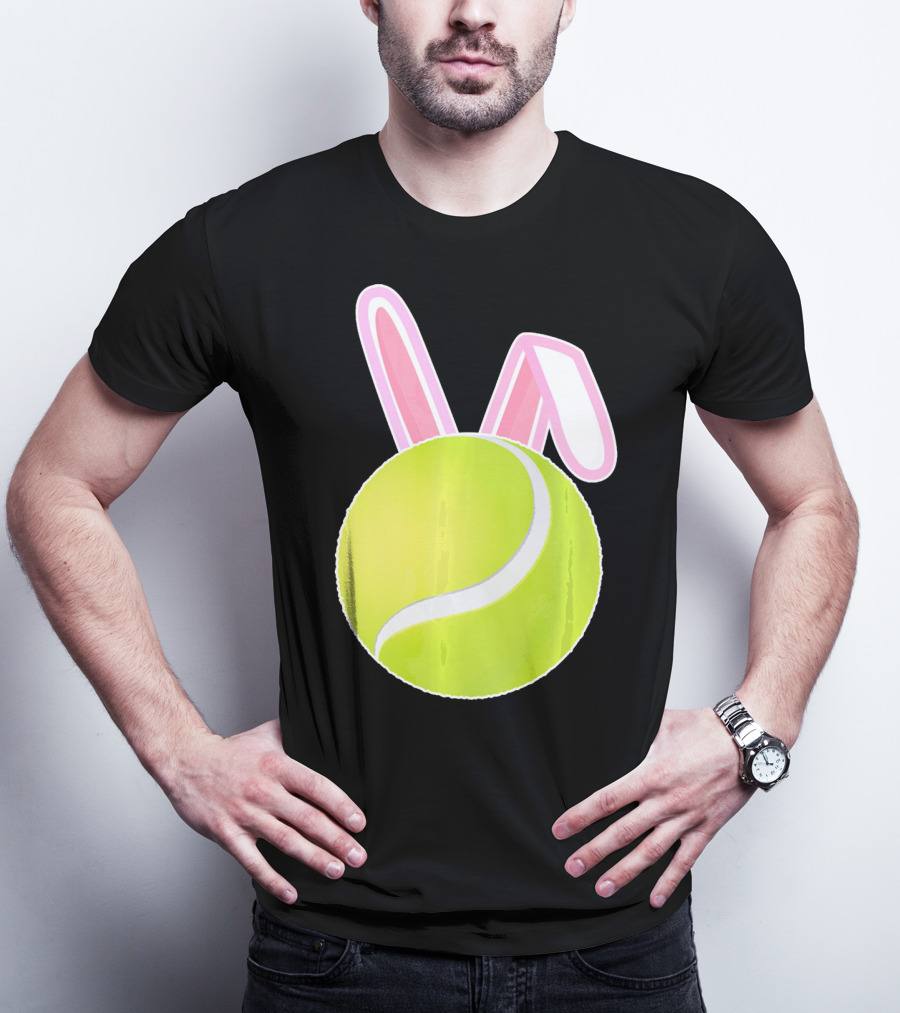 Tennis Ball With Easter Bunny Ears T-Shirt