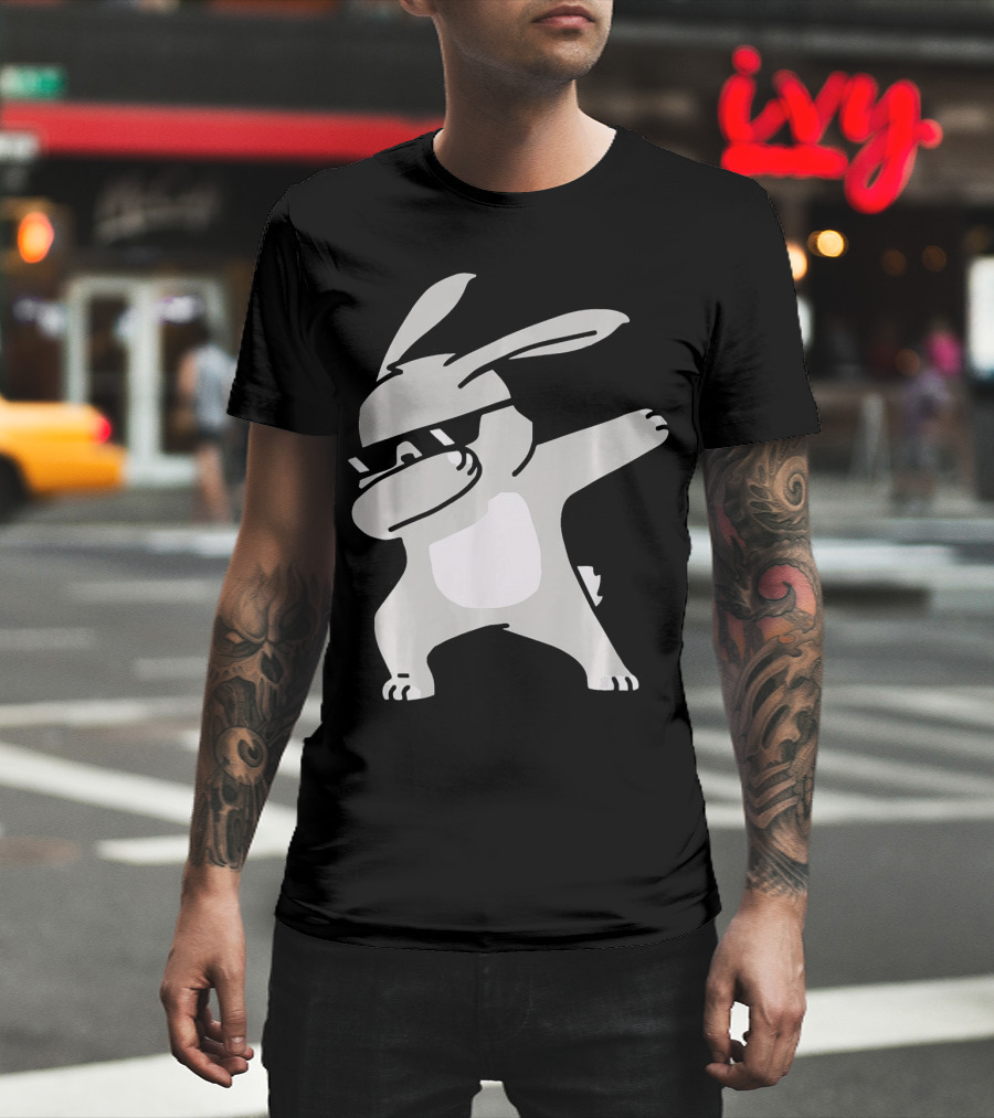 Happy Easter Day Cool Dabbing Rabbit T-Shirt