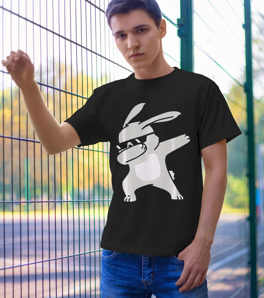 Happy Easter Day Cool Dabbing Rabbit T-Shirt