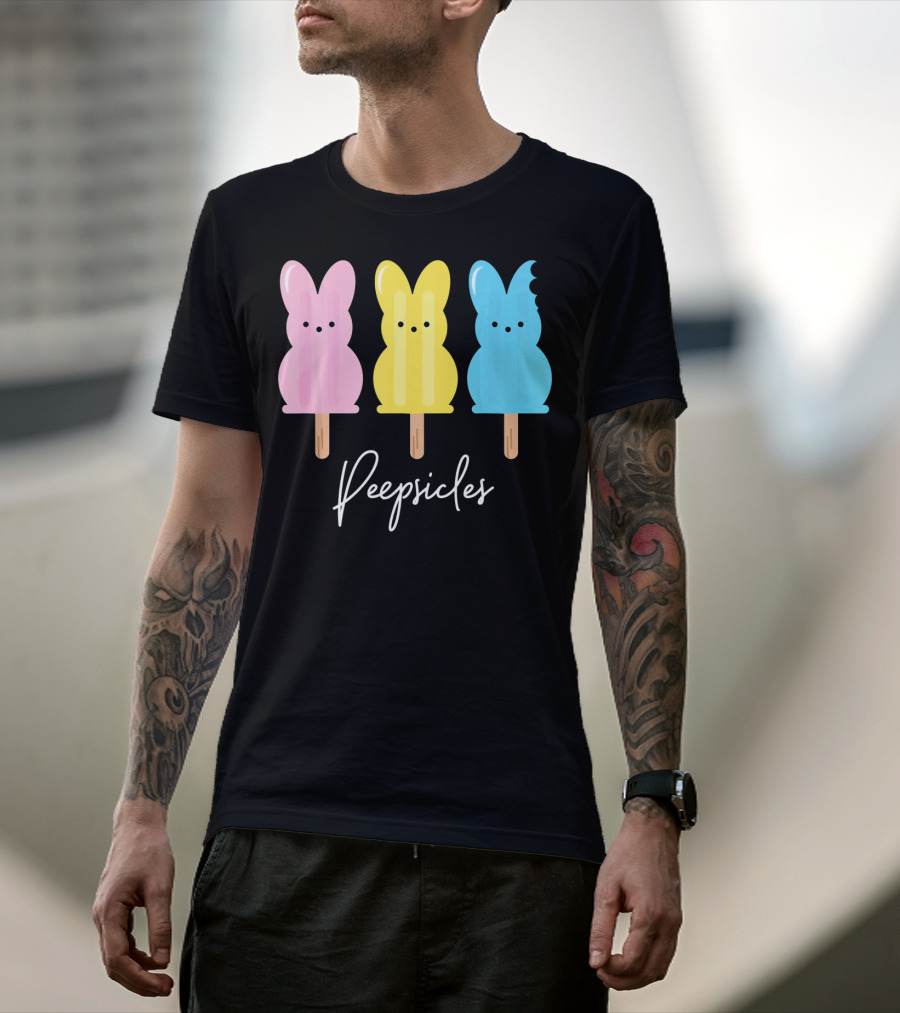 Peepsicles Fun Easter Bunny Cute Peep Popsicle T-Shirt