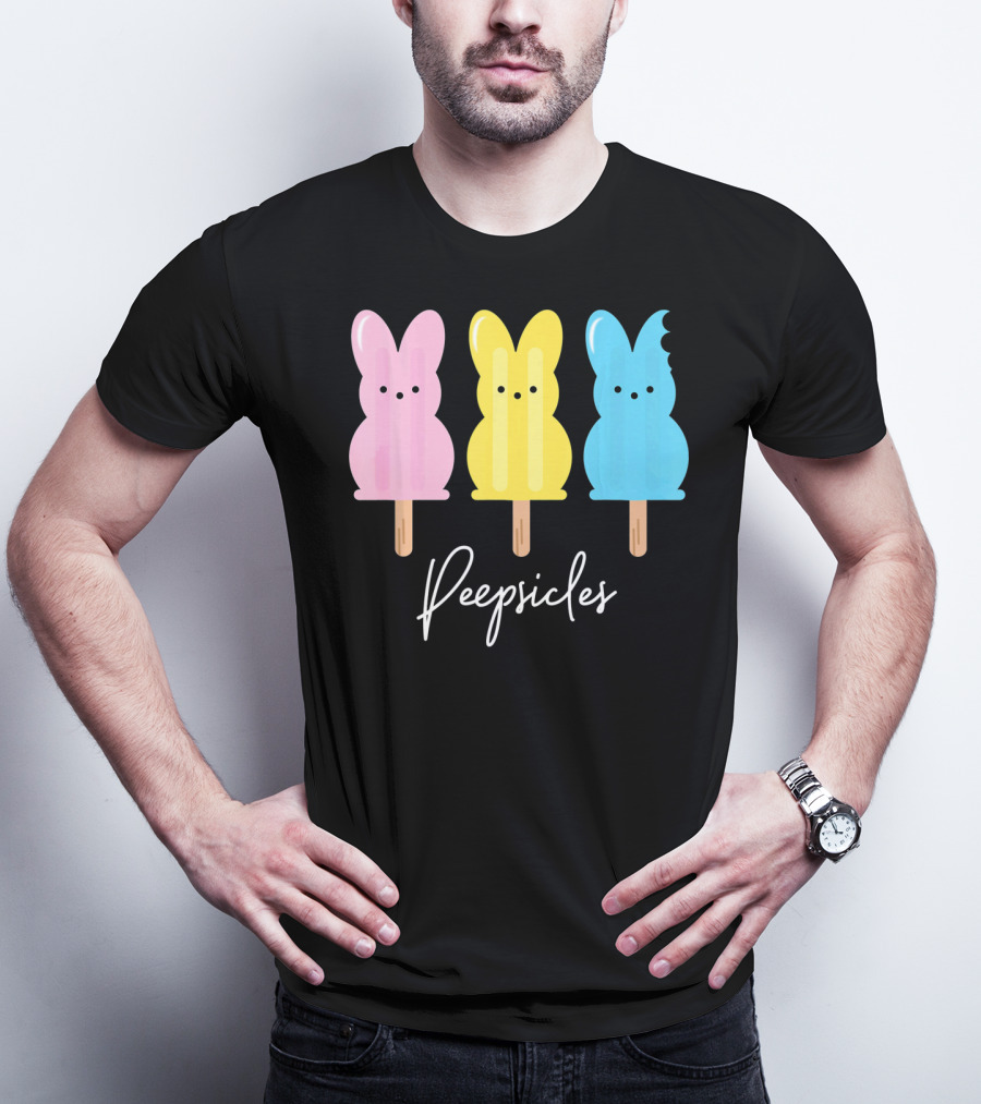 Peepsicles Fun Easter Bunny Cute Peep Popsicle T-Shirt