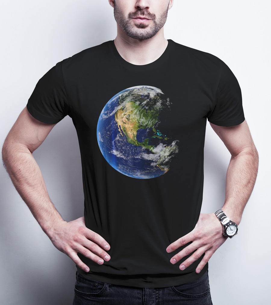 Planet Earth North America Globe T-Shirt