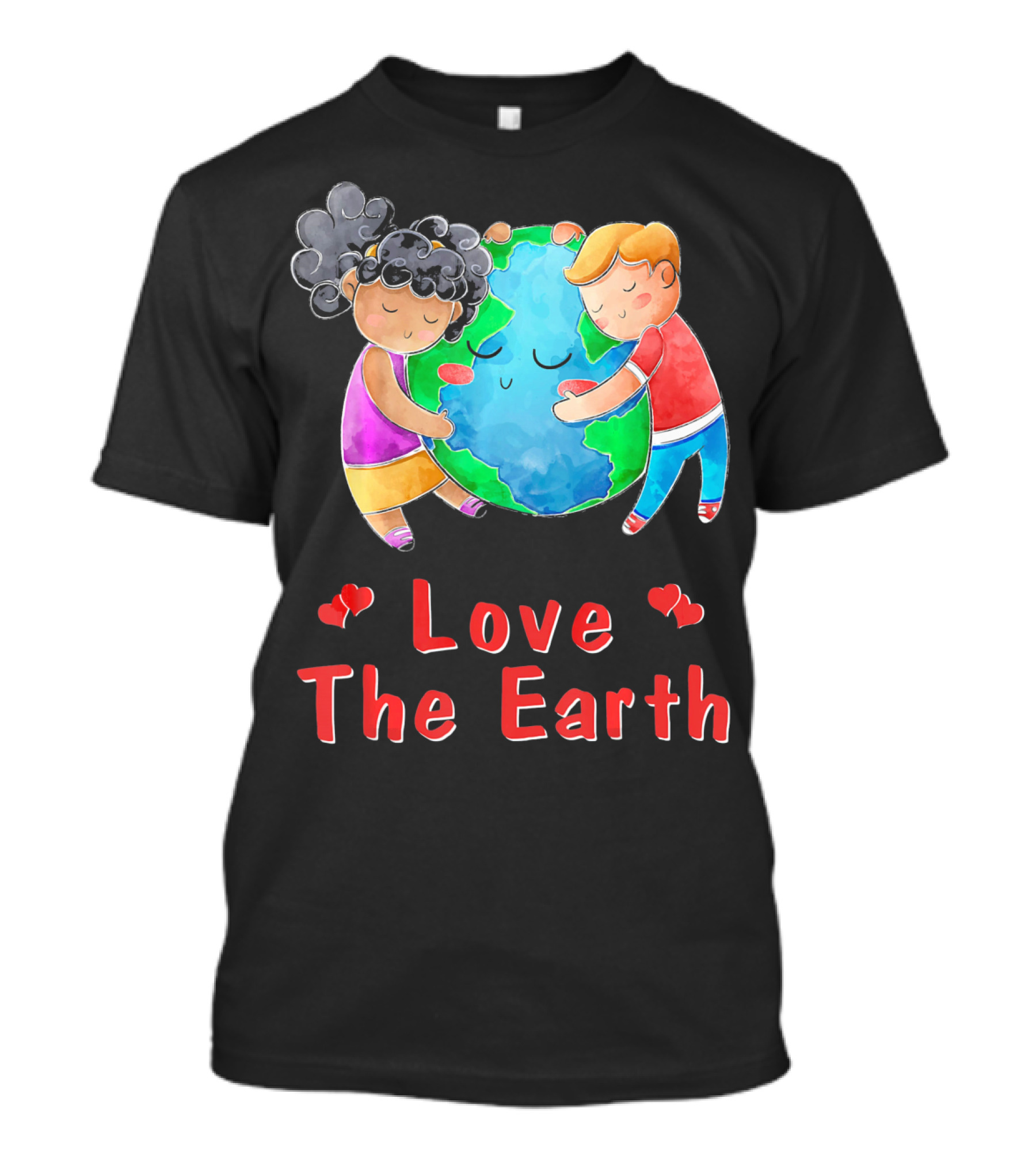 Love The Earth Children Hugging Globe T-Shirt