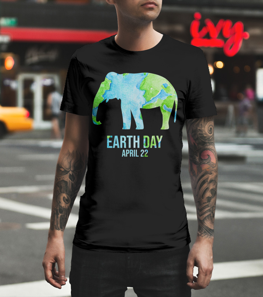 Earth Day April 22 Elephant School Event T-Shirt