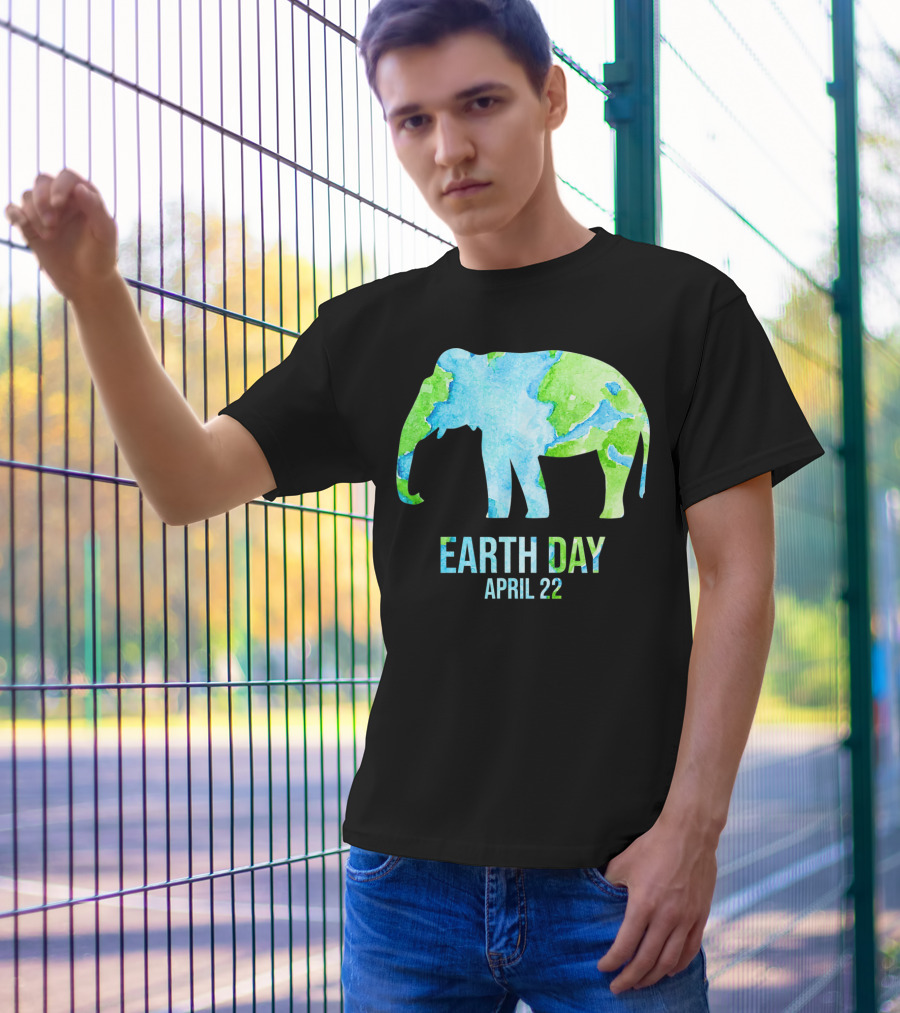 Earth Day April 22 Elephant School Event T-Shirt