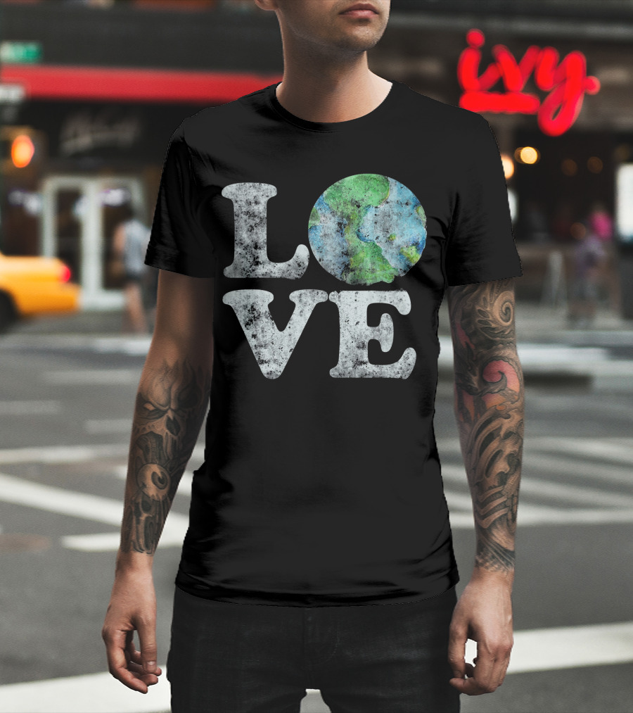 VINTAGE LOVE Your Mother Earth Planet Circle T-Shirt