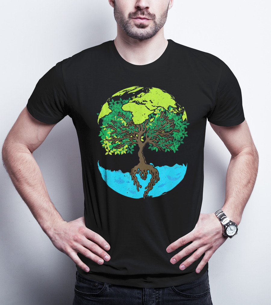 World Environment Earth Day Save The Tree Planet Nature Conservation T-Shirt